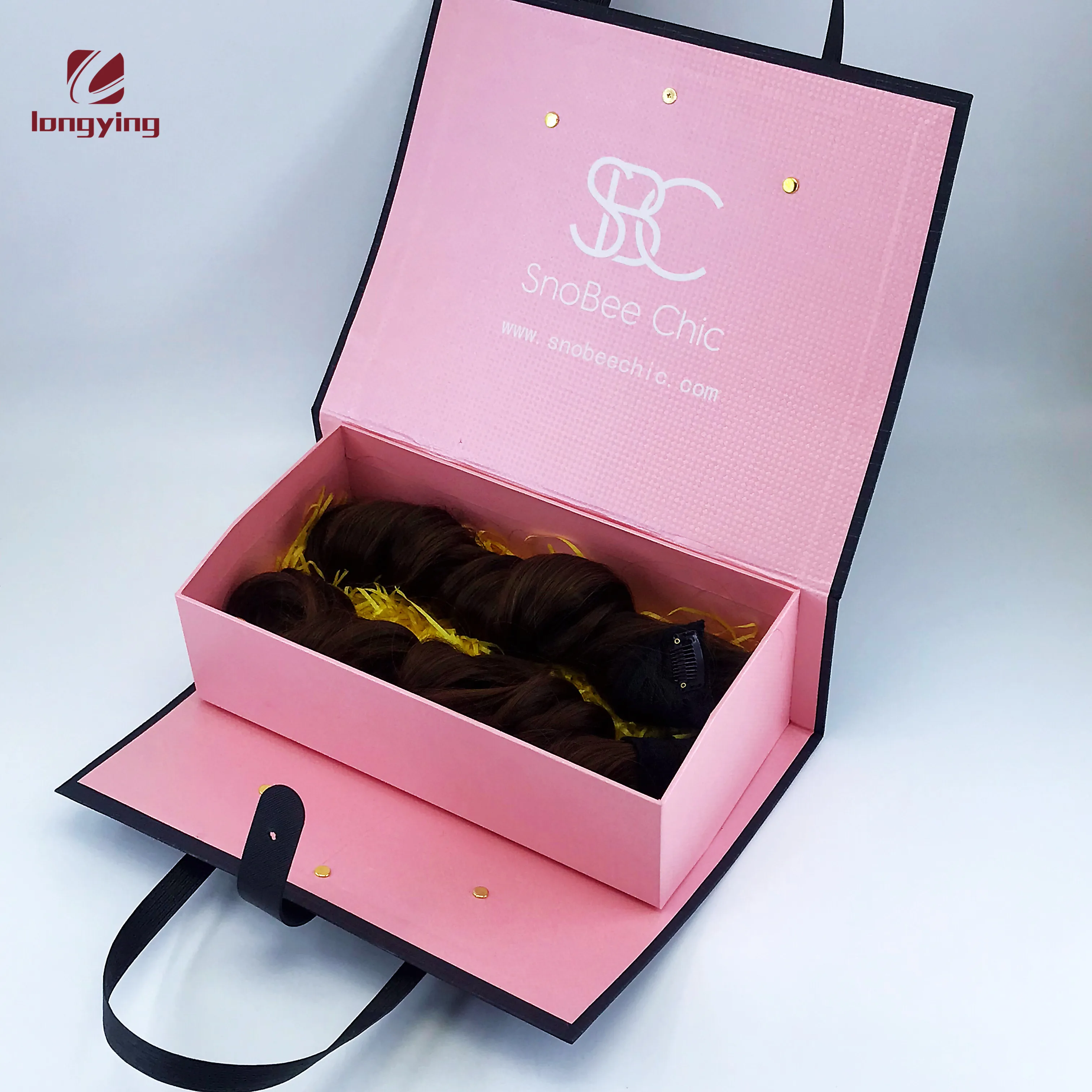 Custom Long Wigs Straight Wigs Bundles Paper Boxes with Care Styling ...