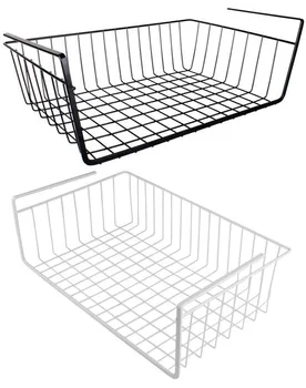 Under Shelf Sliding Organizer Wire Basket For Kitchen Cabinets Wardrobe ...