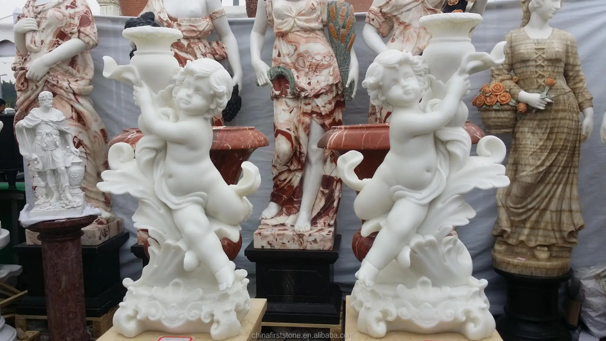 White Marble Stone Famous Life Size Cupid And Psyche Statue Carvings ...