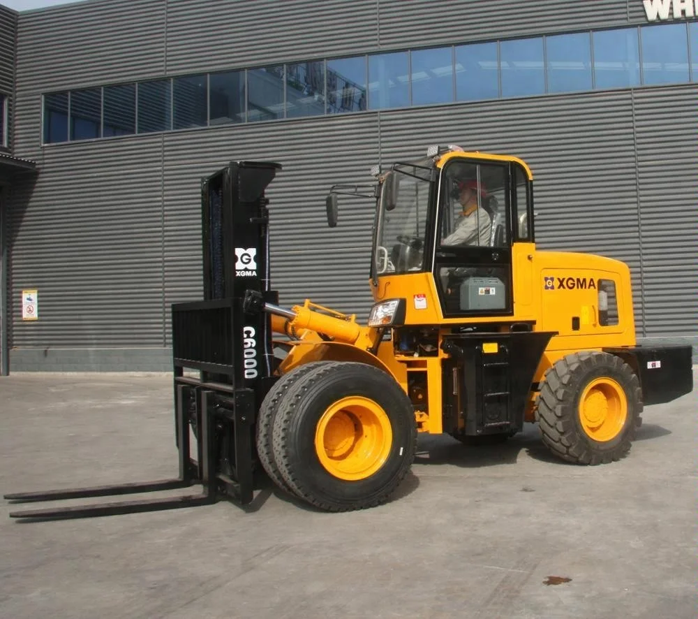 C6000 6 Ton Heavy Diesel Forklift All Rough Terrain Forklifts With ...
