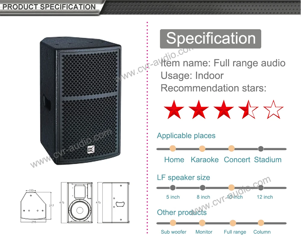 Cvr Two-way 12 Inch Indoor Speaker With Competitive Price - Buy Indoor ...