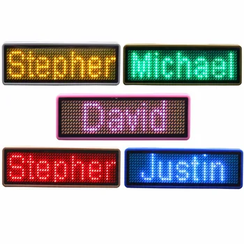 Usb Programmable Mini Led Display Sign Advertising Led Badge - Buy Led ...