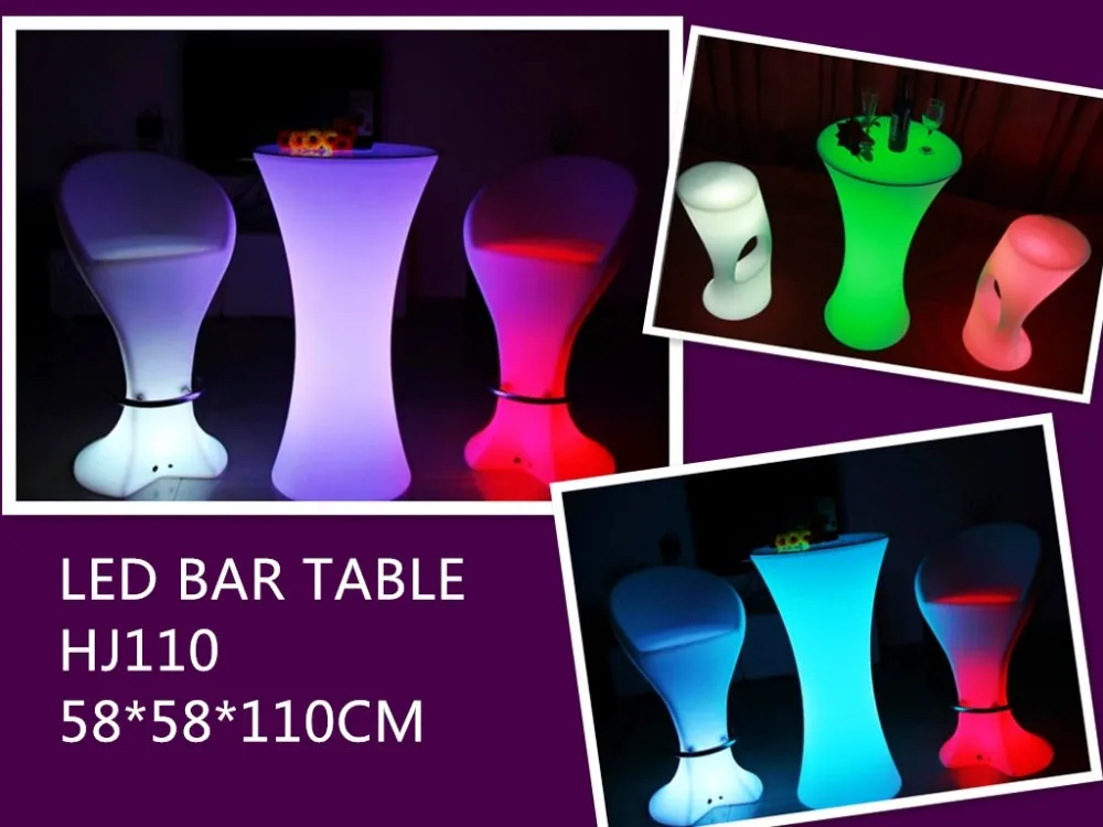 New Product Led Illuminated Cocktail Table Waterproof Glowing Led Bar ...