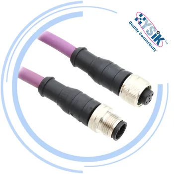 Devicenet Cable Connector M12 A Coding 5 Pin Female To Male With Pur ...