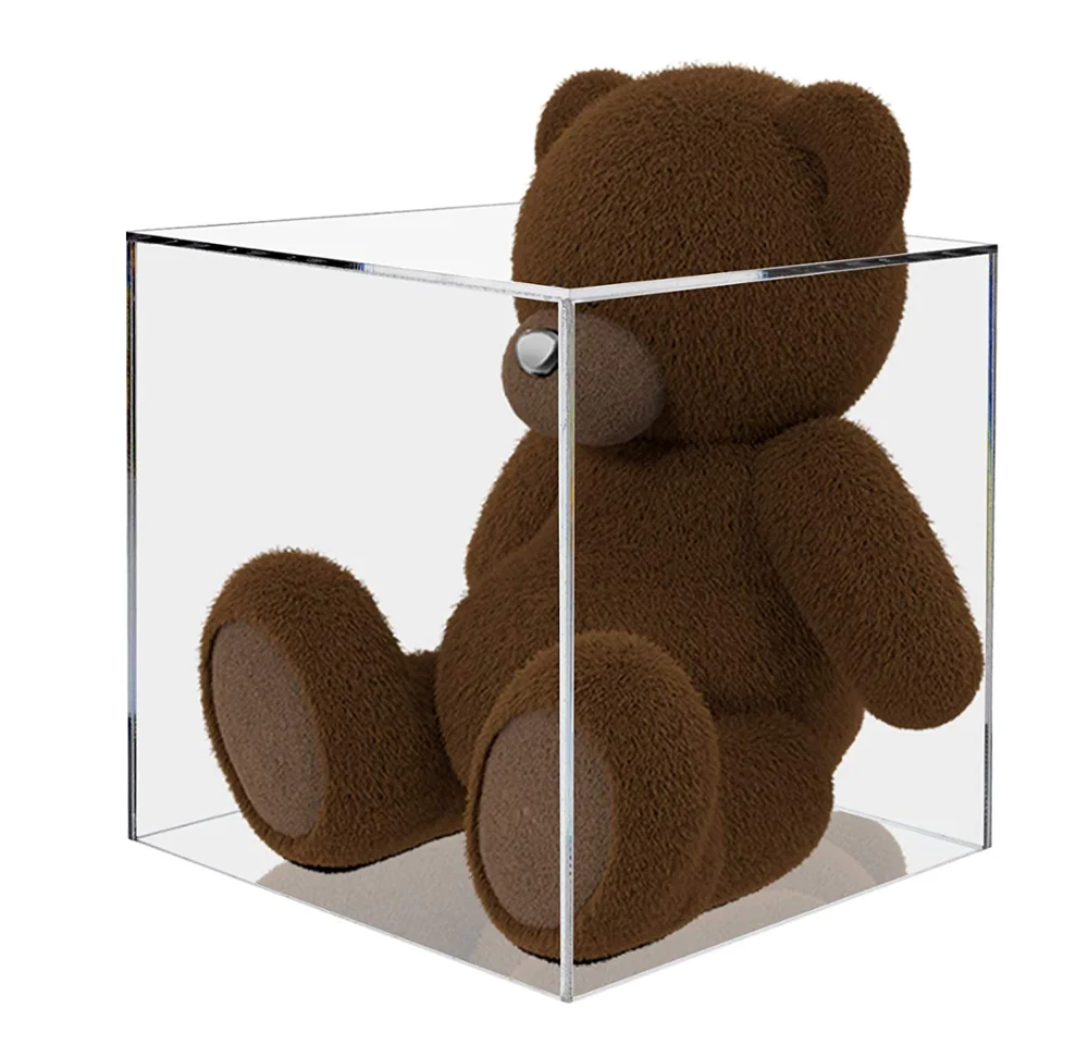 Custom Sizes Acrylic Lidless Cube Display Storage Box Set