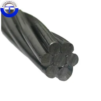 12.7mm Strand Cables Pc Strand Unit Weight Low Relaxation Strand Steel ...