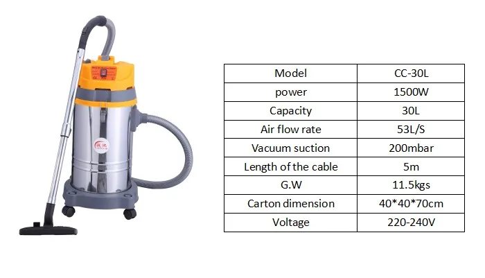 4500w Powerful Motor Wet And Dry Commerical 80l Vacuum Cleaner - Buy ...