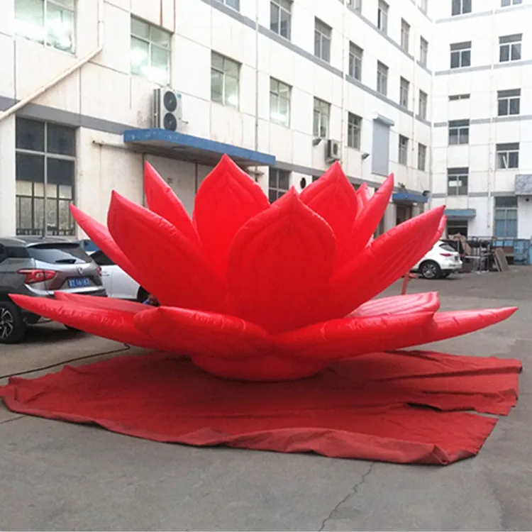 6m Decorative Inflatable Breathing Lotus Flower With Led Lights - Buy ...