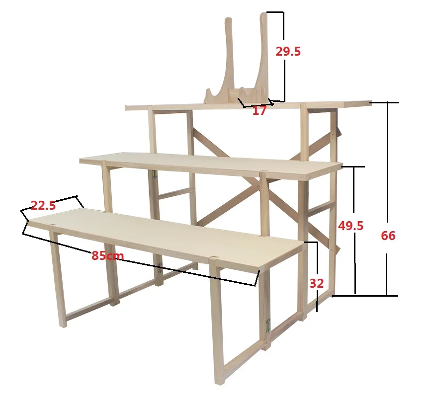 Three Floor Wooden Altar for Japanese Funerary Ceremony