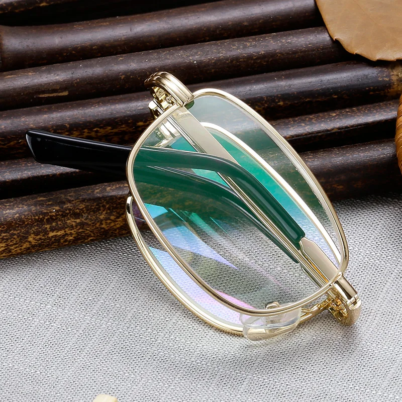 Foldaway Glass Lens Custom Foldable Reading Glasses With Glasses Case ...