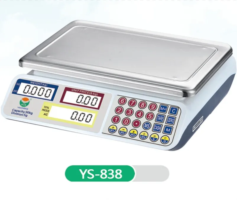 Electronic Pricing Scale Model YS - 838,High Quality White Color ABS ...