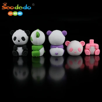 Soododo Xdda3 Novelty Promotional 3d Panda Animal Rubber Puzzle Eraser ...