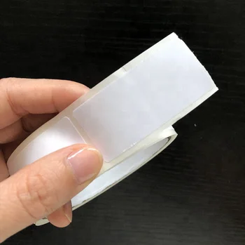 Custom Size Blank Waterproof Adhesive Satin Fabric Sticker For Garment ...