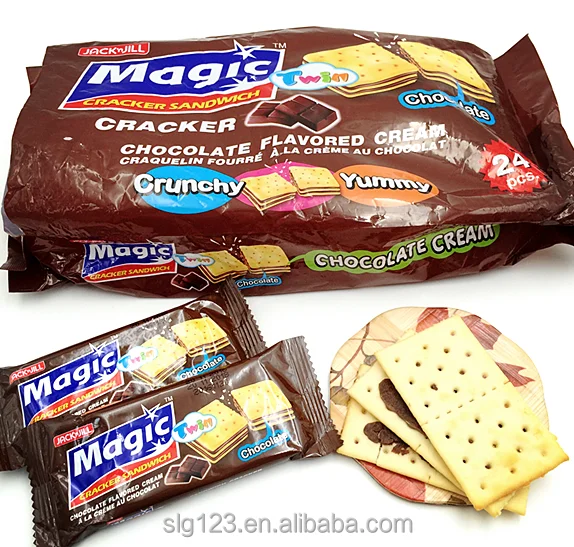 マジックチョコレートフレーバークリームサンドイッチビスケットクラッカー - Buy チョコレートビスケット,おいしいクラッカー,チョコレート ...