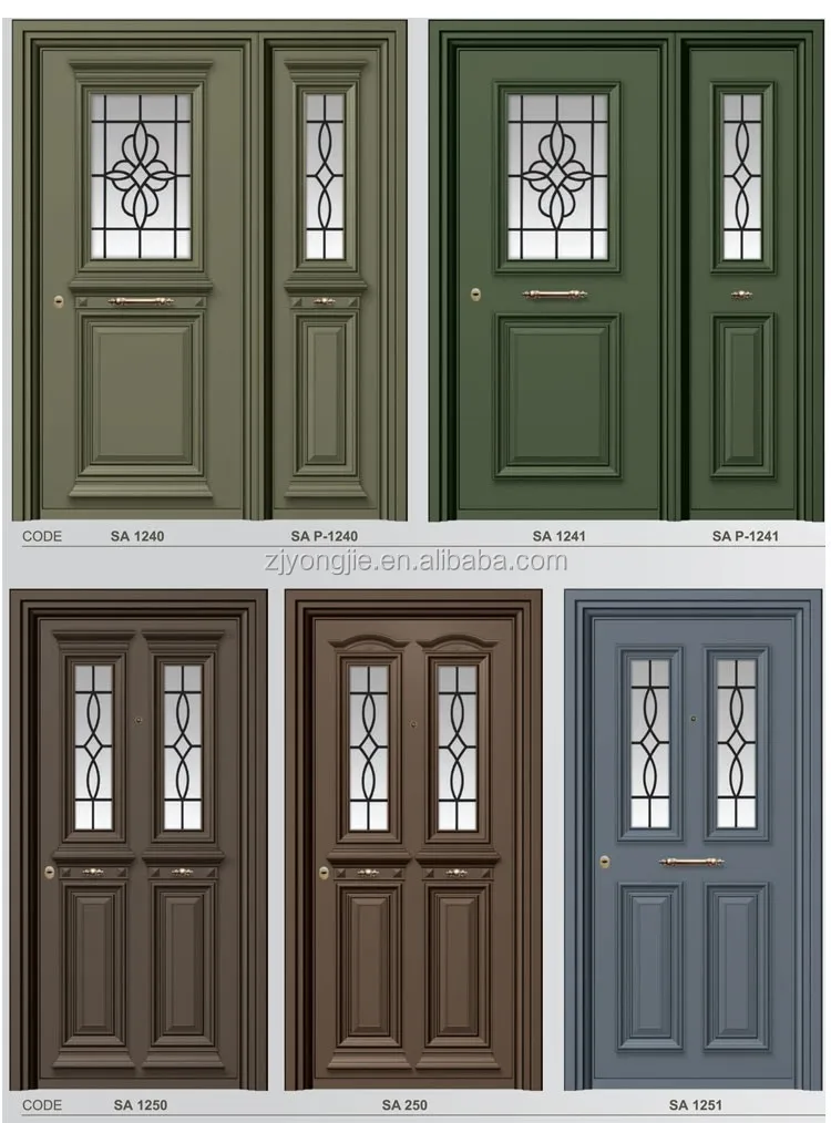 ABYAT Aluminium Windows and Doors Catalogue Tempered Glass Front Door ...