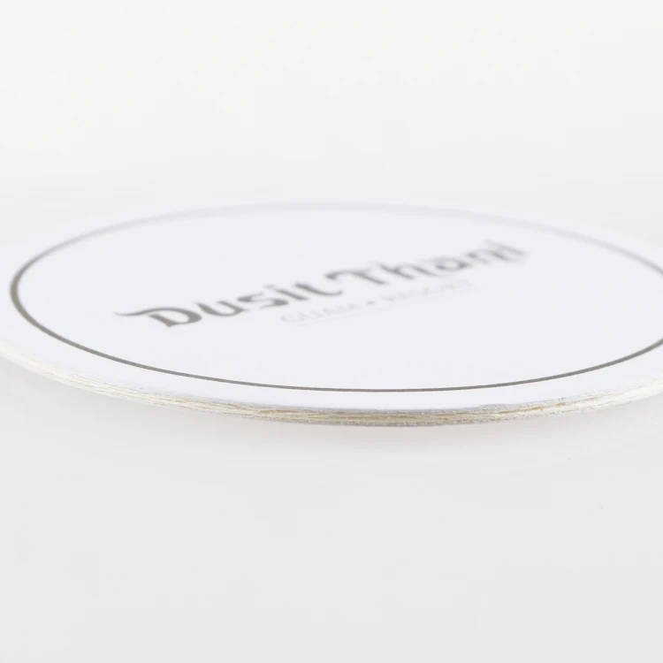 Custom Cheap Recyclable Hotel Paper Coasters & Glass Covers