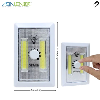 Cob Led Cordless Switch Light Battery Operated 2w Cob 200lumen Magnetic ...