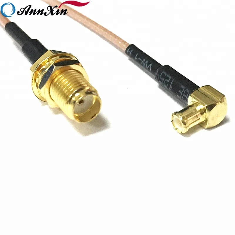Rf Coaxial Cable Rg178 Mcx Connector Male Right Angle To Sma Female Cable 20cm Long Coax Cable ...