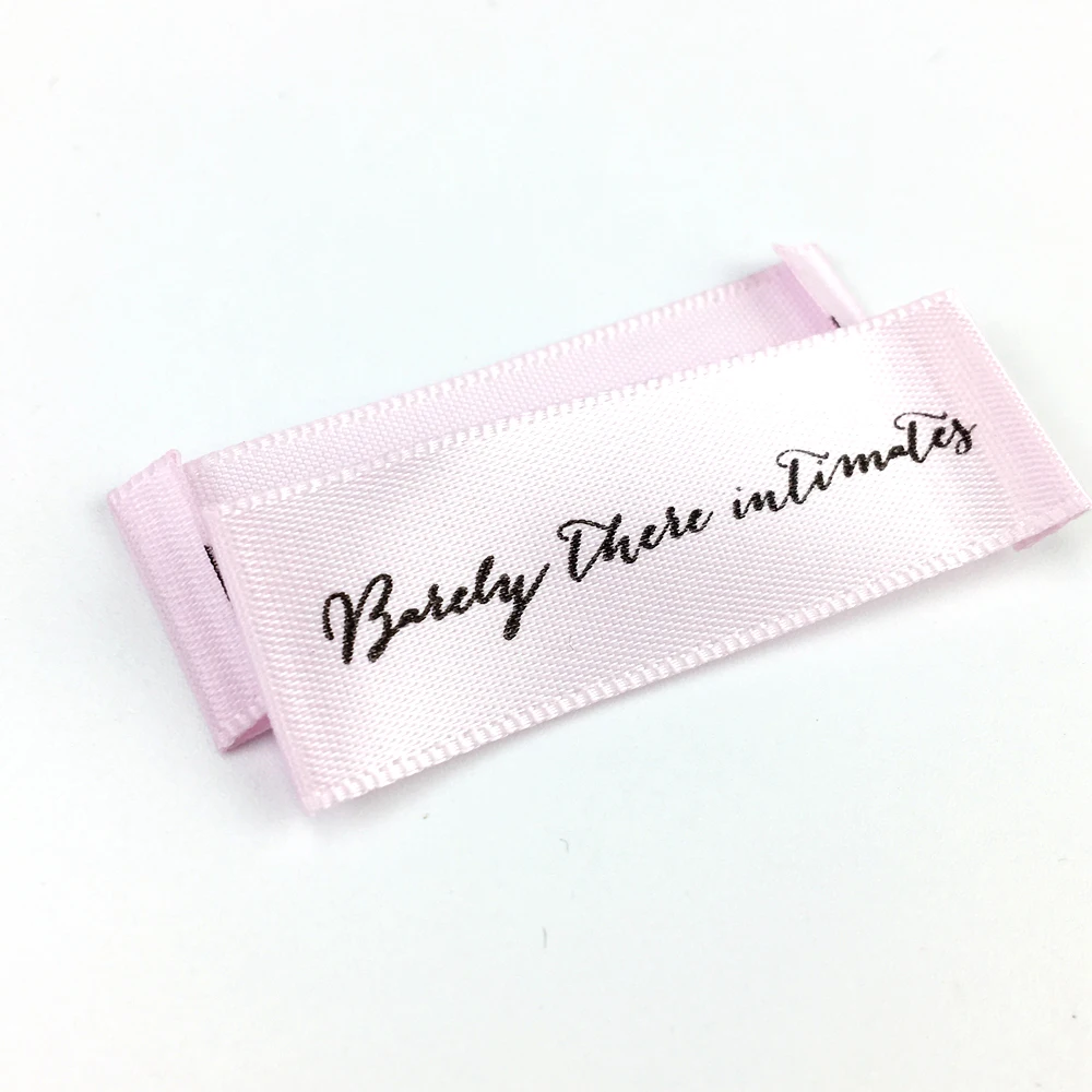 Satin Woven Labels High Density Weave Fabric Tags Clothing Size Tag ...