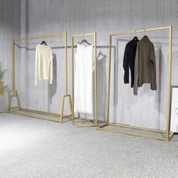 Custom Metal Clothes Racks Retail Shop Interior Decoration Dress ...