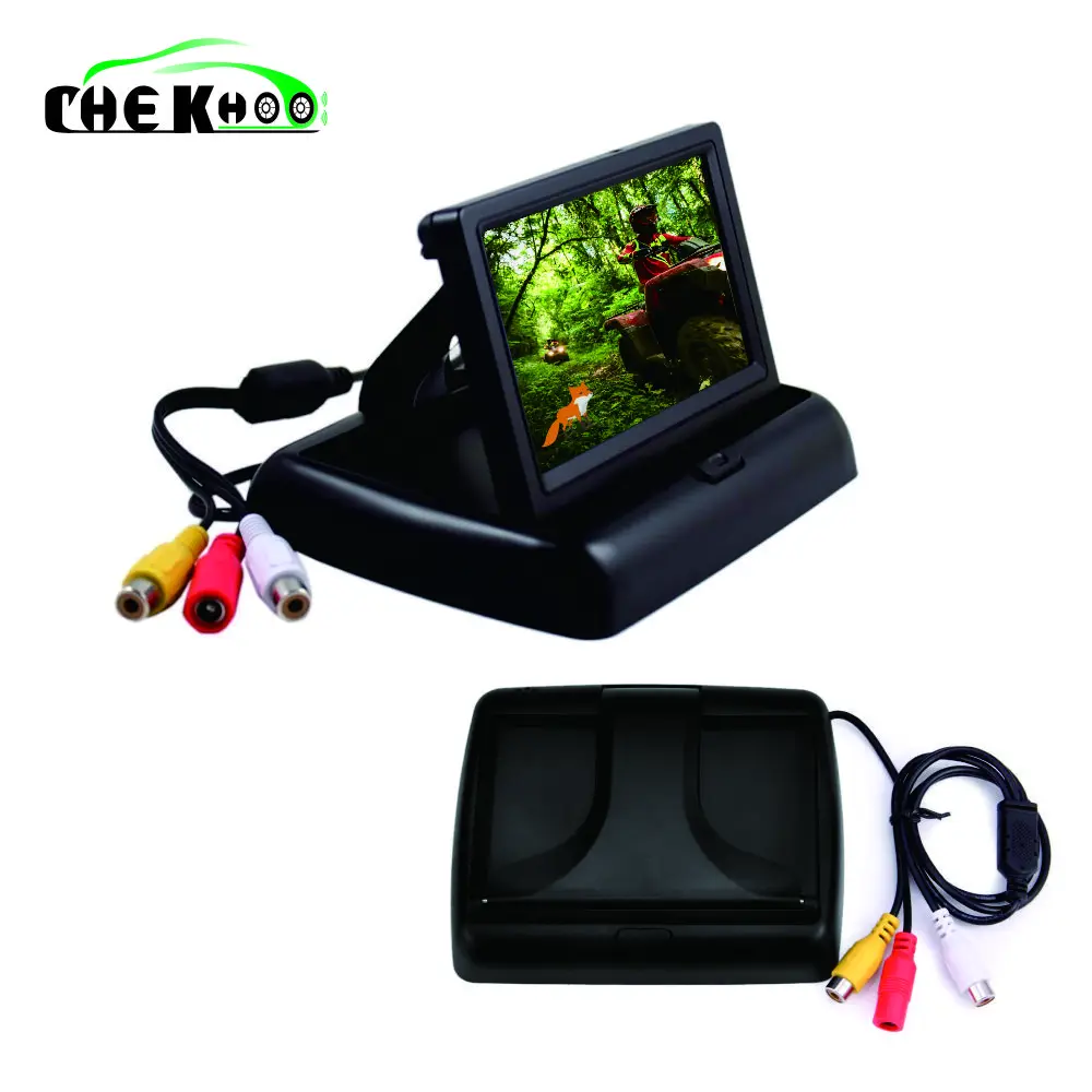 4.3 Inch Tft Lcd Car Monitor Foldable Monitor Display Parking System ...