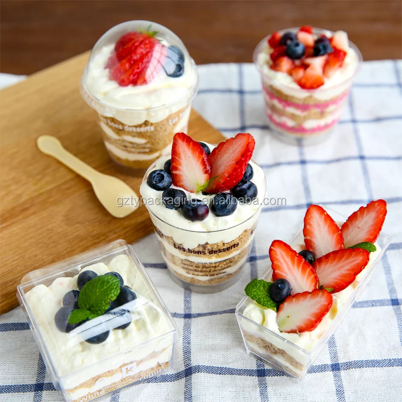 Custom Printed Transparent Disposable Food Grade Cups