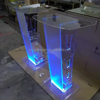 Transparent Led Lighting Acrylic Lectern Pulpit Acrylic Platform Podium ...