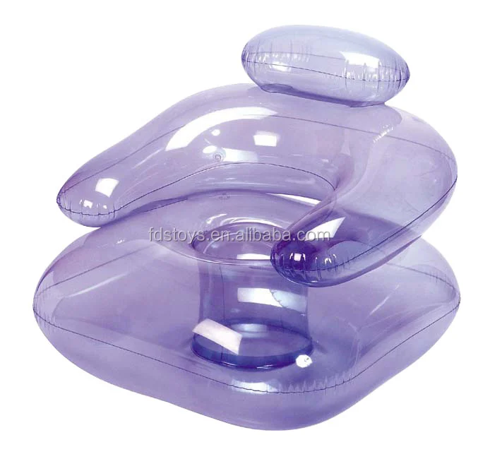 Factory Price Of Pvc Foldable Inflatable Transparent Color Chair Sofa For Home Outdoor Use - Buy ...