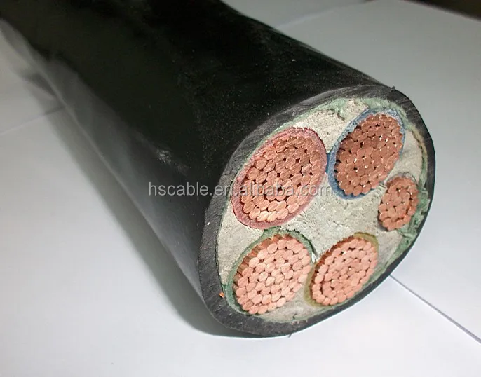 Armoured/unarmoured XLPE/PVC Flame Retardant Power Cable YJV-1KV 5x4