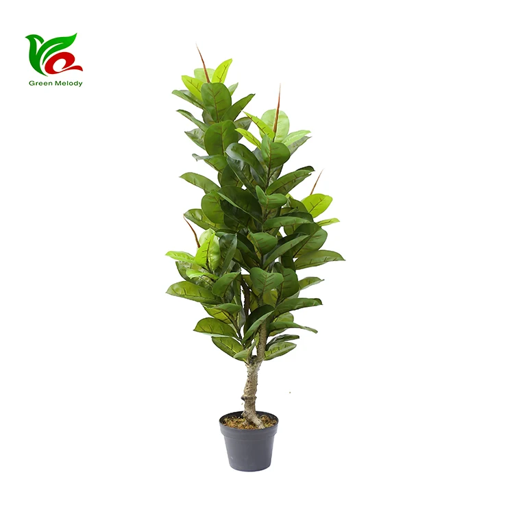 Indian rubber tree of garden decor plastic bush artificial Oak Tree ...