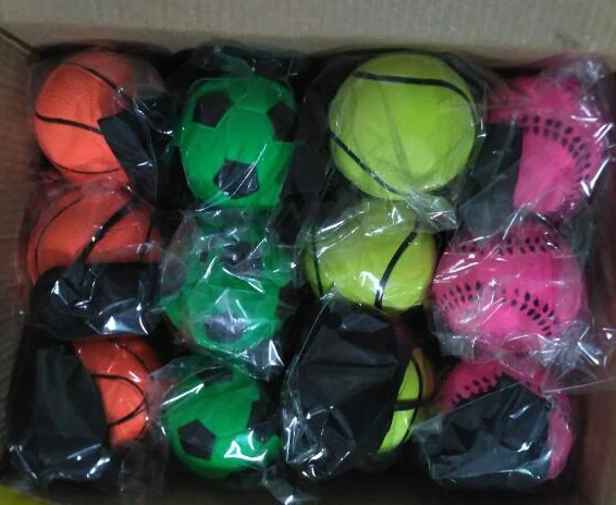 Colorful 6.3cm High Bounce Handball Rubber Rebounce Wristband Ball With ...