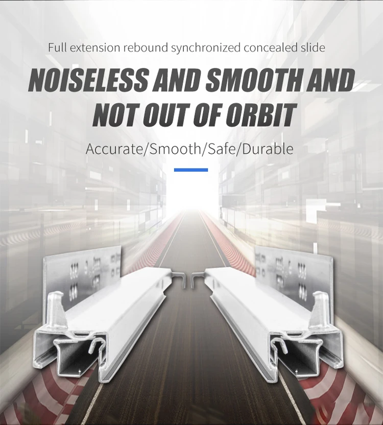 Unihopper Hidden Slide Full Extension Telescopic Channel Drawers Guides ...