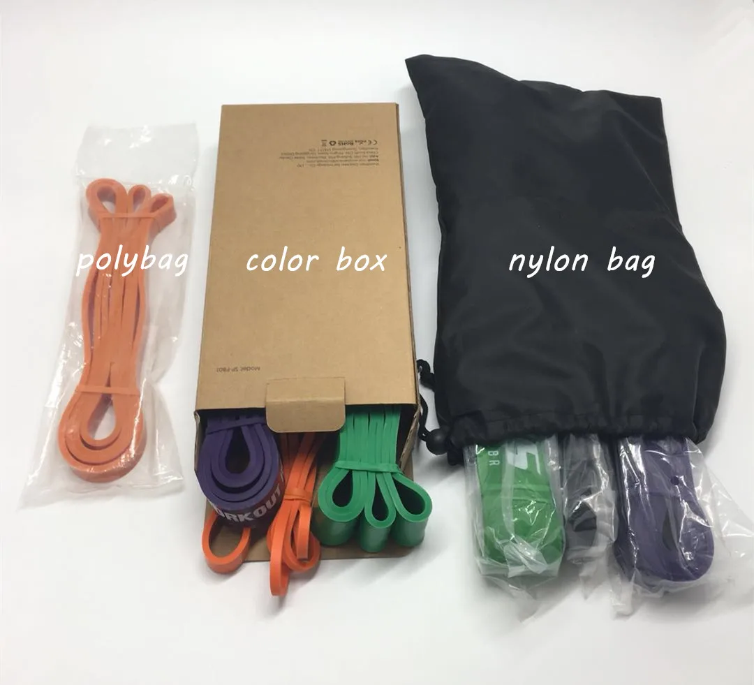 Custom Logo Rubber Black Resistance Bands /power Exercise Stretch Pull ...