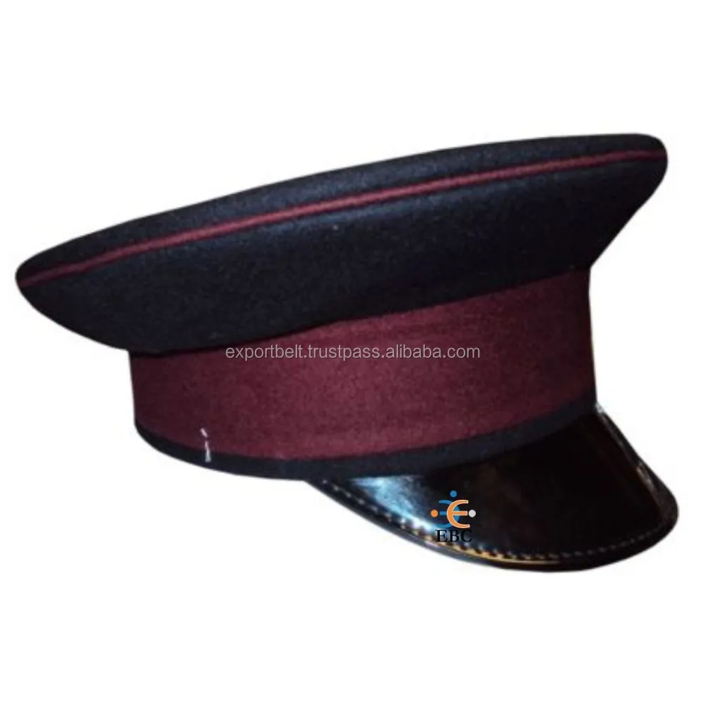 Wholesale Cab Driver Hats - OEM Full Black Uniform Caps