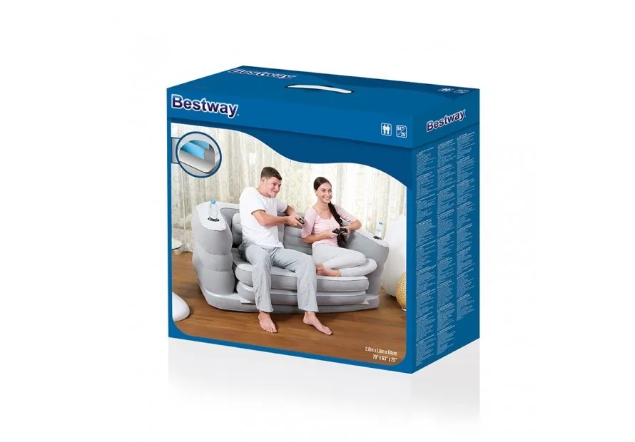 Bestway Inflatable Air Sofa Bed 75063 - Durable Lounge for Home Office ...