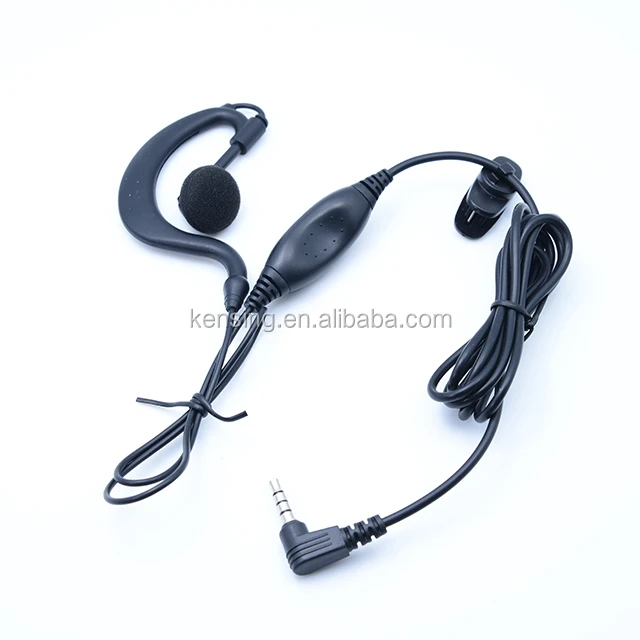 listen only ear hook type two way radio earphone with radio connector ...