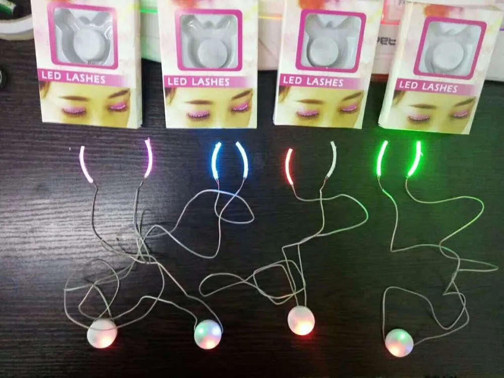 2017 Hot Magic Led Glowing False Eyelashes,Halloween Party Led Eye ...
