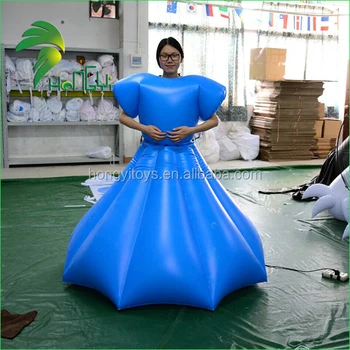 Hongyi Most Pretty Popular Party Attractive Inflatable Blue Pvc Dress ...