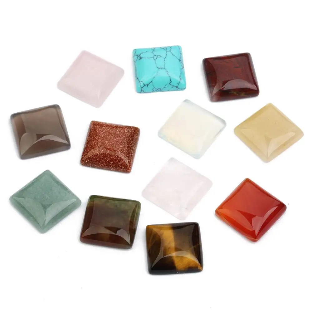 Fashion Handmade square Shape Gemstone square Cabochon Loose Gemstone ...