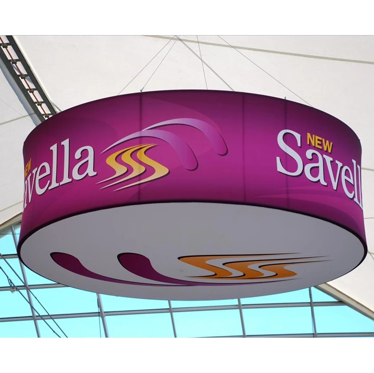 Trade Show Exhibition Mall Pop-up Fabric Circular Hanging Banner ...