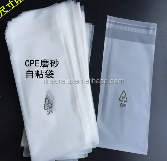 Wholesale Frost Transparent CPE Plastic Bag With Self Adhesive Seal for ...