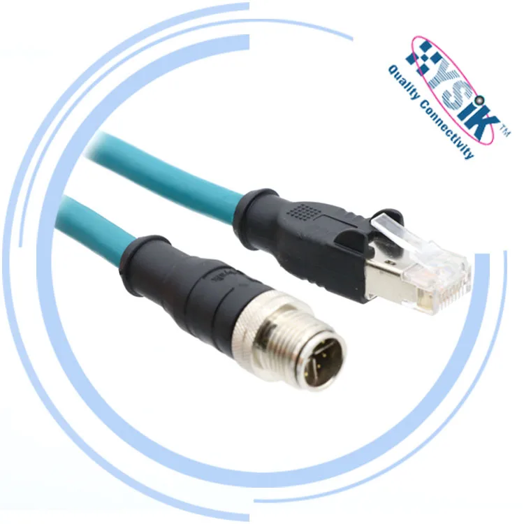 Keyence NFPA79 Compliant Ethernet Cable OP-87359 2m Cable M12 X-coded ...