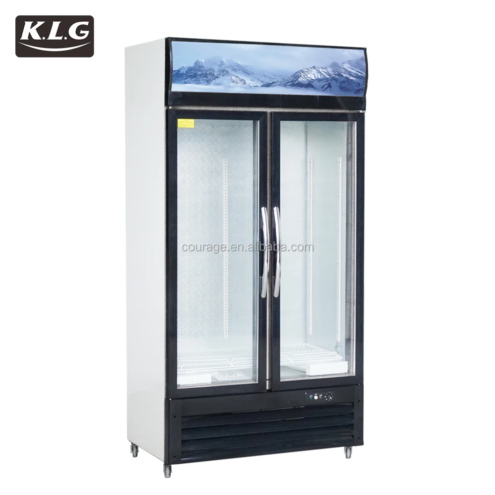 600L Double Sliding Doors Display Fridge - 1 Year Warranty
