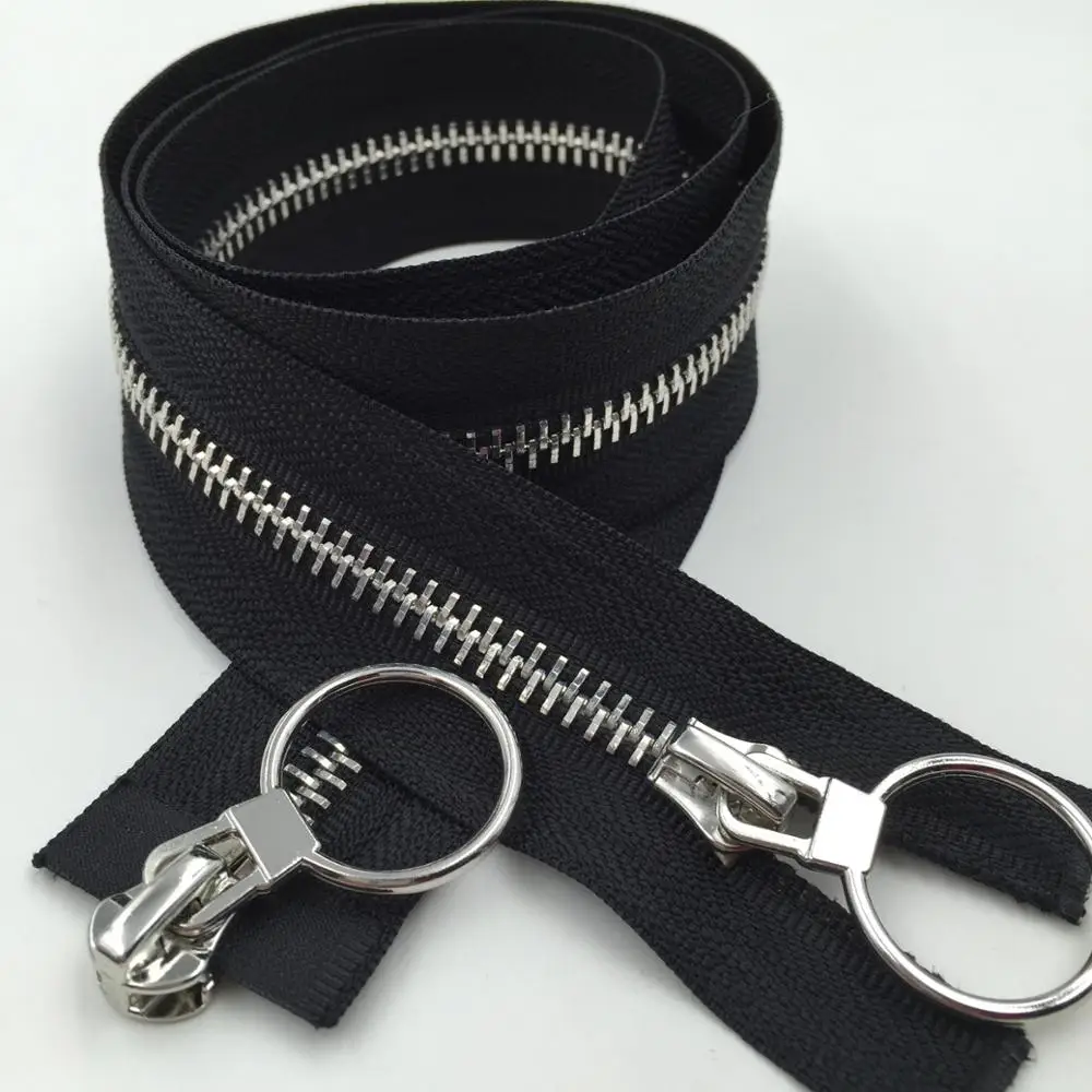 large size two way head to head zipper big teeth zipper circle puller ...