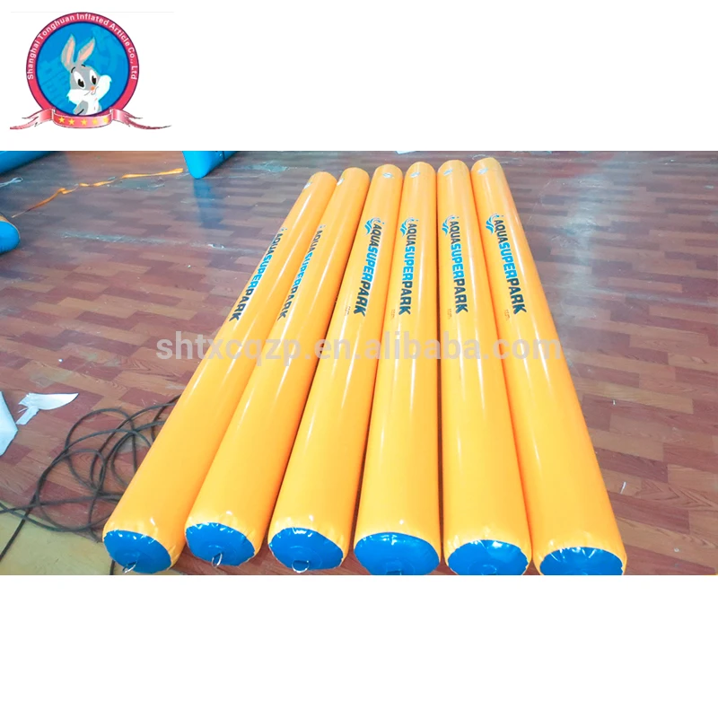 Inflatable floating cylinder marker buoy water barrier tube swim buoy ...