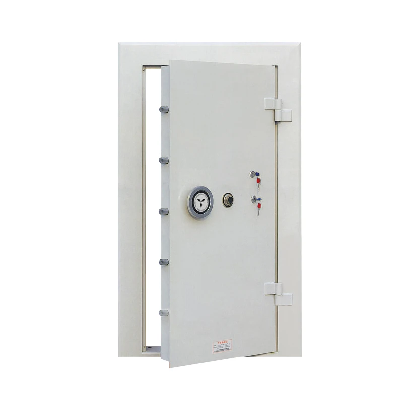 Steel Vault door with fingerprint lock and mechanical code lock for ...