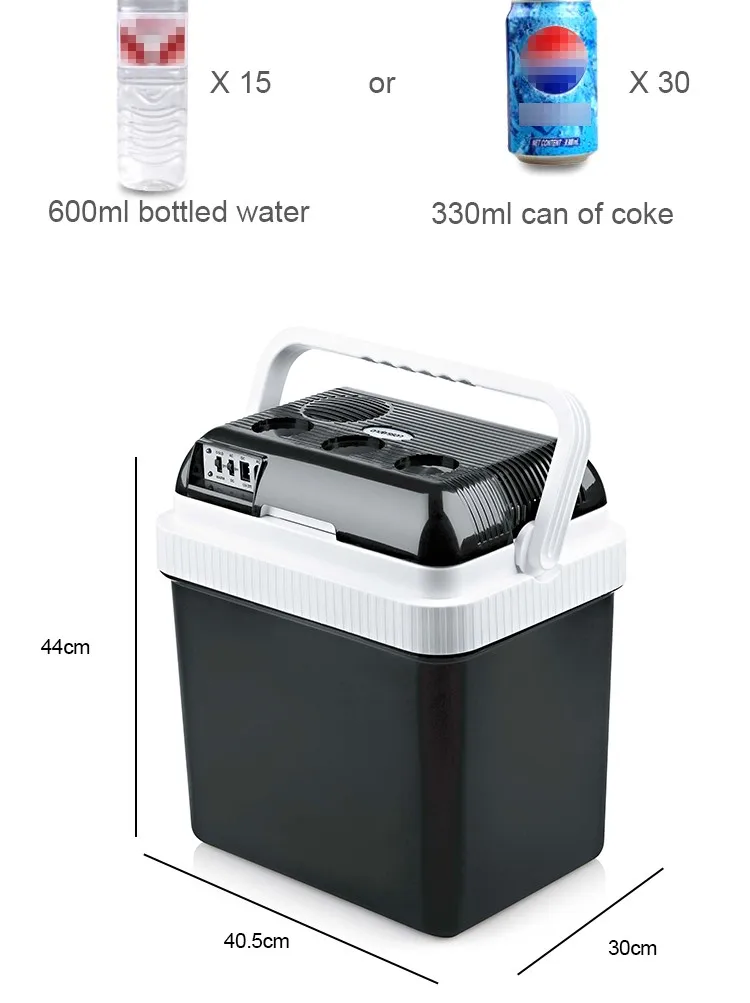 Car Refrigerator Large 24L Electric Cool Box Cooler, for Drinks Food ...