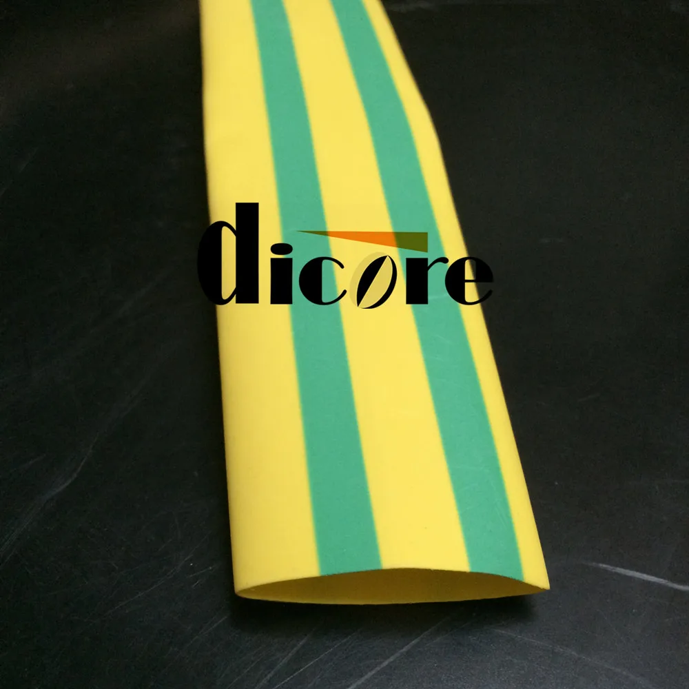 30mm Dia Yellow Green Stripe Heat Shrink Sleeve for Grounding Wire ...