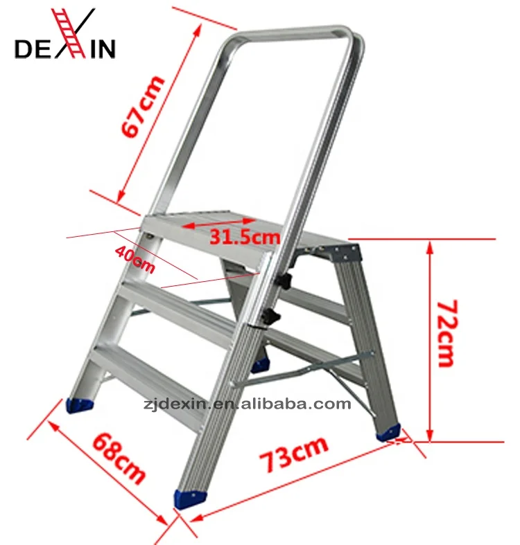 Universal Ladder Rail A-Frame Step Ladder Safety Handrail Attachment ...