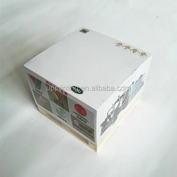 Customize Design Paper Cube Sticky Note with Wooden Pallet
